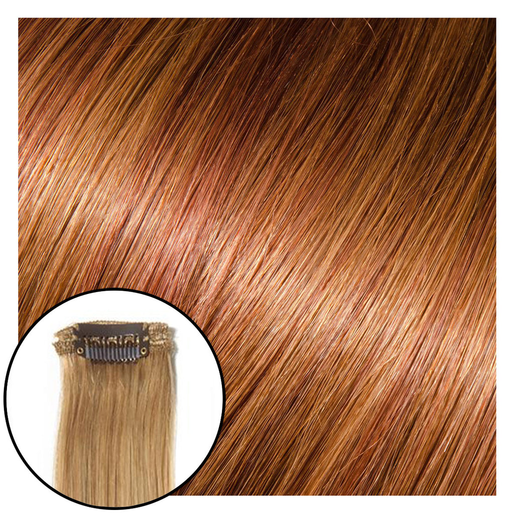 16" Clip-In Extensions Straight #30/33 (Ruby) | Babe Hair -CA